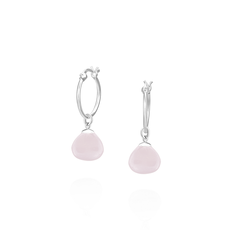 Smooth Drop Latch Back Hoops – Mounir Jewellery